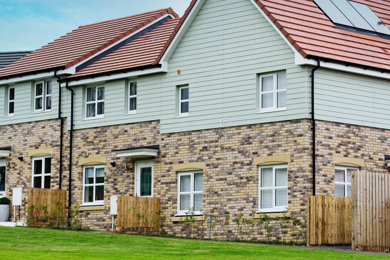 Homes for Sale at New Housing Development Stock Image - Image of ...