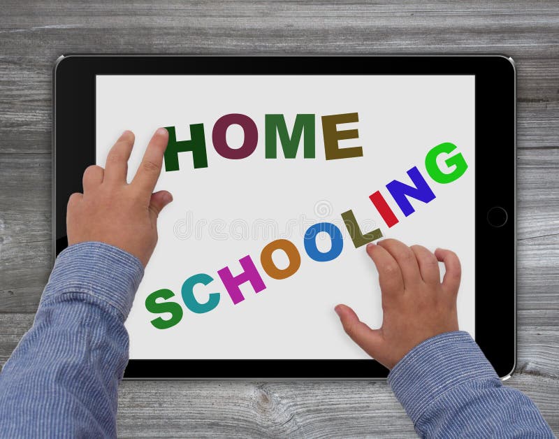 Homeschool Child with Tablet Computer - Homeschooling Concept Stock ...