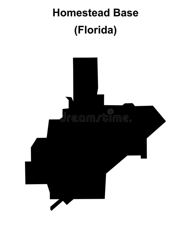 Homestead Base outline map stock vector. Illustration of infographic ...