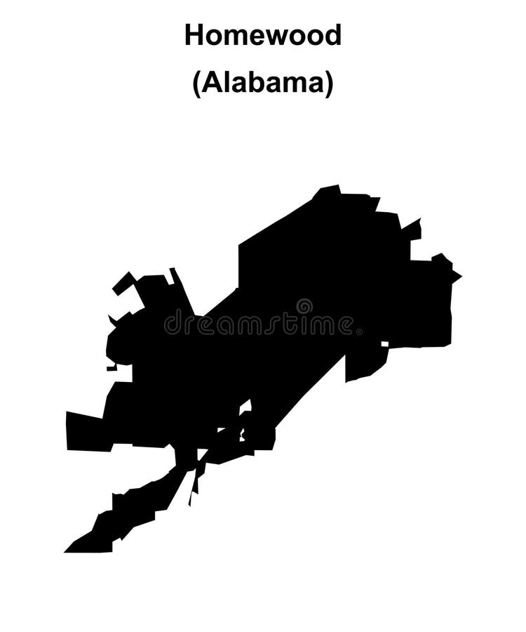 Homewood outline map stock illustration. Illustration of outline ...