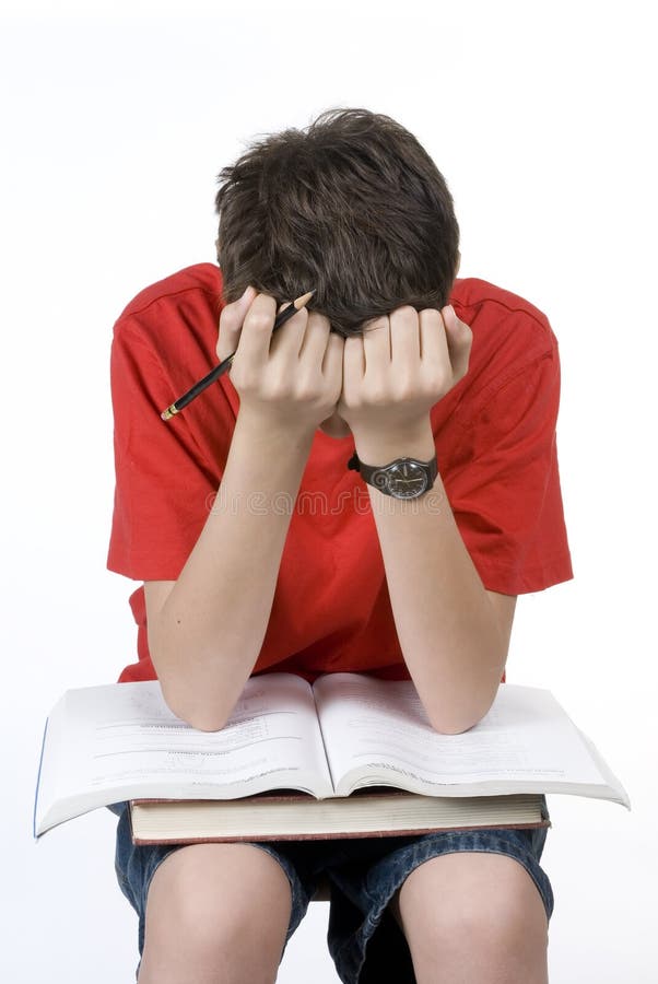 Boy with failing grade stock image. Image of studious - 2439789