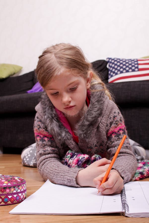 Homework stock image. Image of school, drawing, floor - 24833579