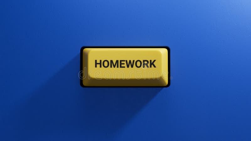 Homework.3D Illustration of Button of Keyboard of a Modern Computer ...
