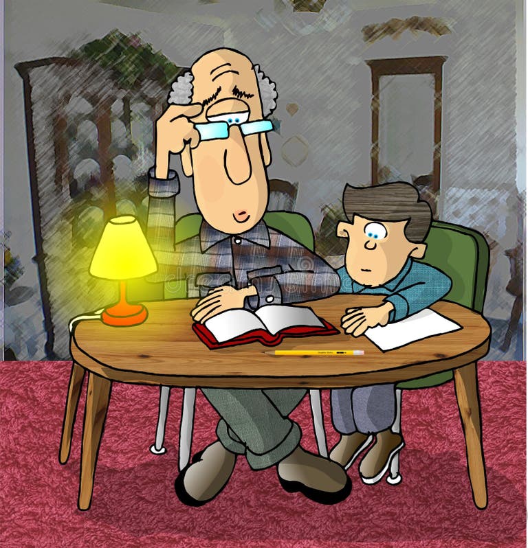 Doing Homework Cartoon Stock Illustrations – 1,560 Doing Homework ...