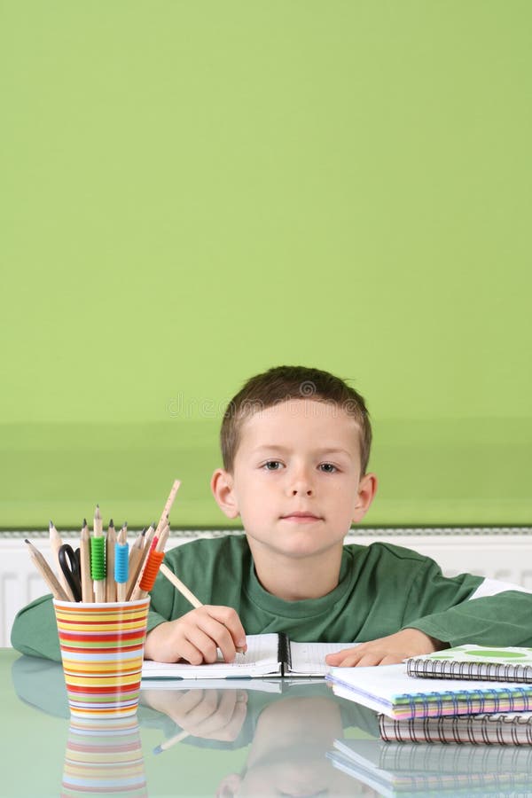 Homework stock image. Image of school, intelligence, schoolboy - 6724103