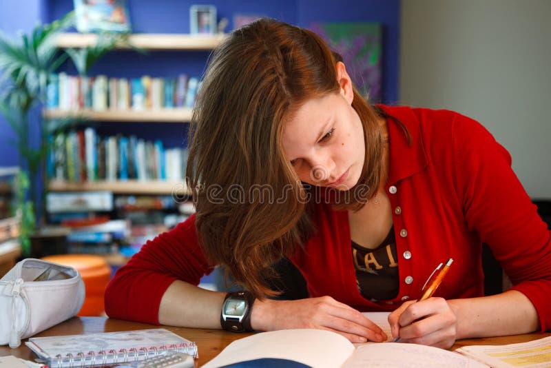 Homework stock photo. Image of person, student, notes - 6914862