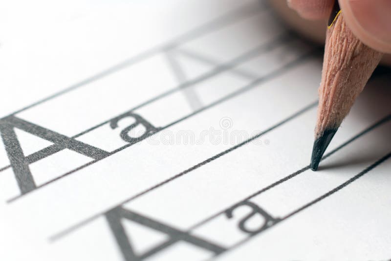 Homework Aprendendo O Conceito Aprendendo O Alfabeto Imagem de Stock ...