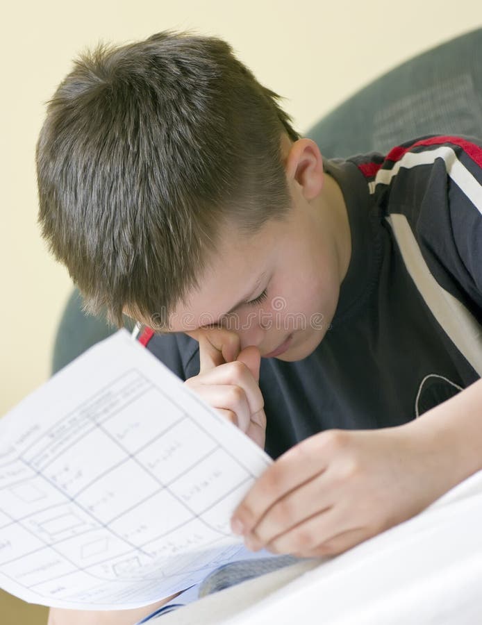 Homework boy stock photo. Image of language, male, exam - 4730720