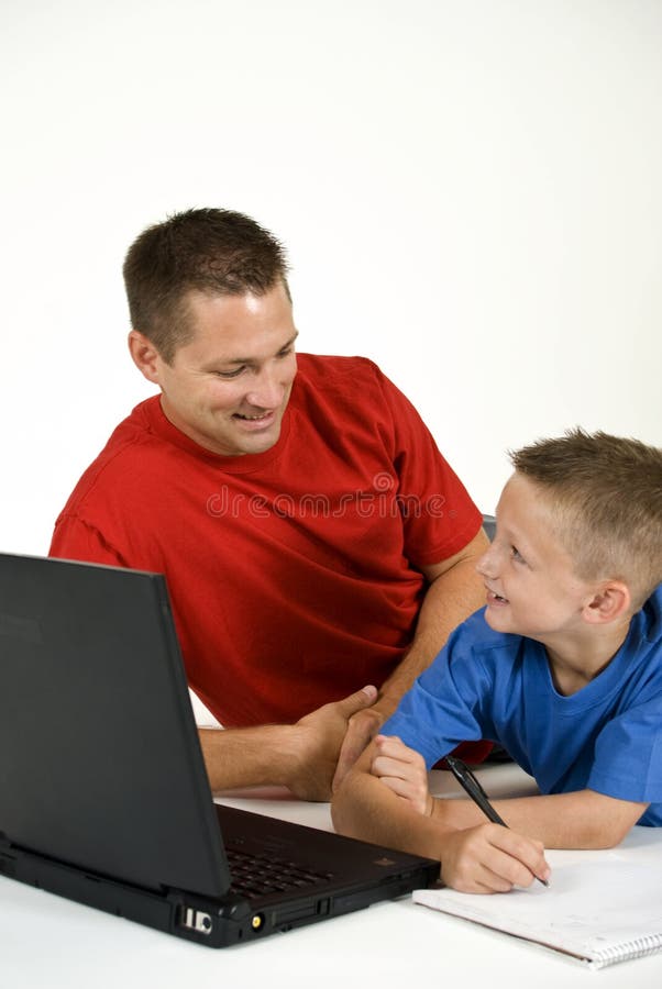 Computer Homework Time stock image. Image of boys, homework - 10274057