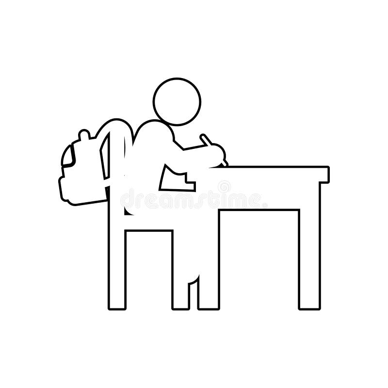 Children doing homework stock illustration. Illustration of writing ...