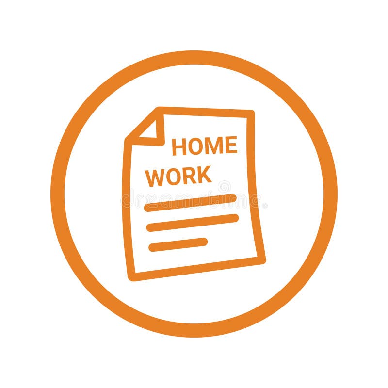 Homework Icon. Blue Color Design Stock Vector - Illustration of icon ...