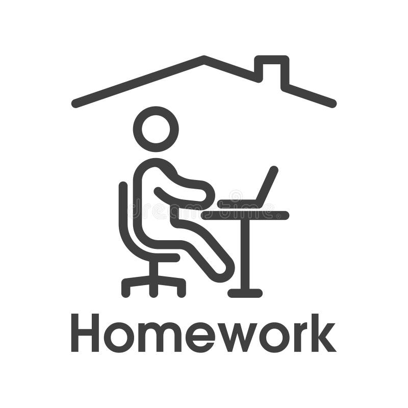 Homework Icon. Monochrome Style Icon Design from School Icon Collection ...