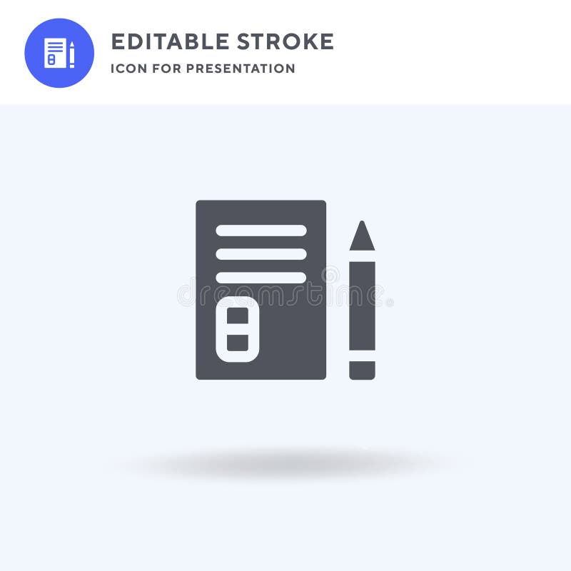 Homework Icon Vector, Filled Flat Sign, Solid Pictogram Isolated on ...