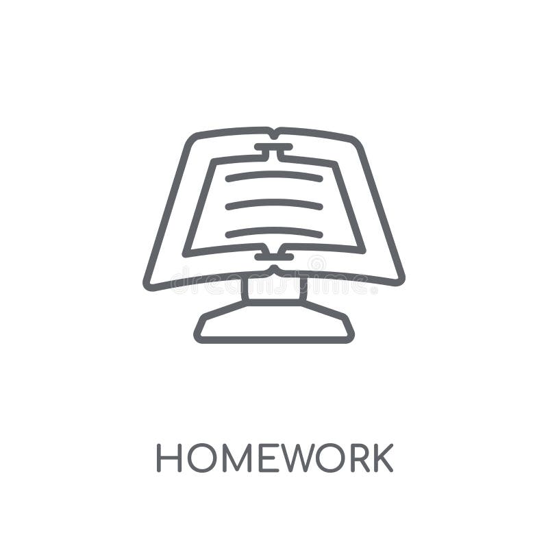 Homework Linear Icon. Modern Outline Homework Logo Concept on Wh Stock ...