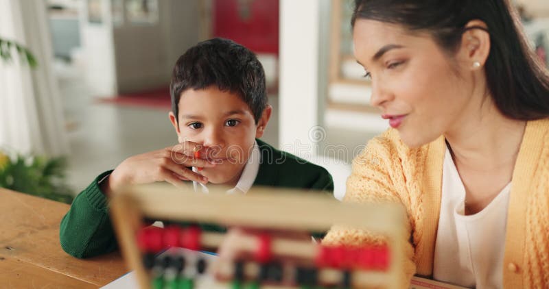 Homework, Math and Father High Five Child for Learning, Studying and ...