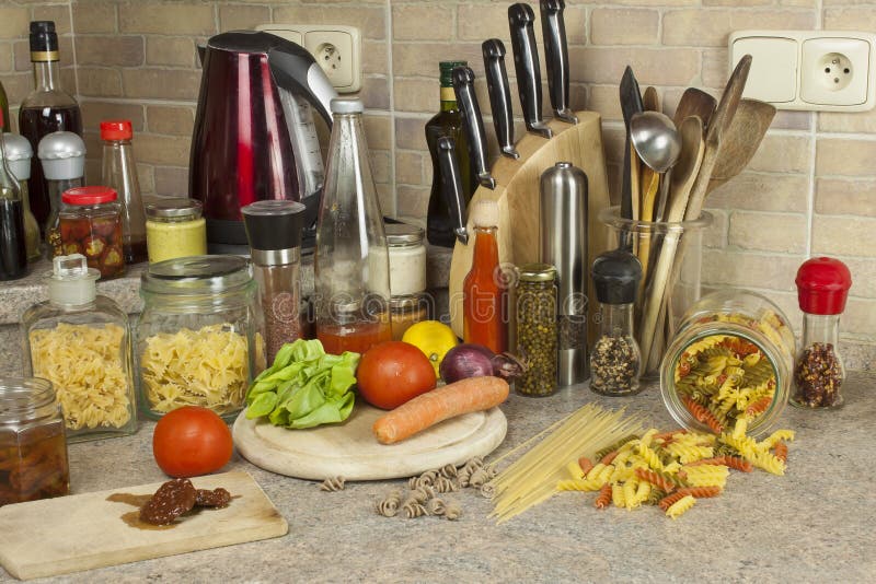 Homework pasta dishes stock image. Image of cook, homework - 54604069