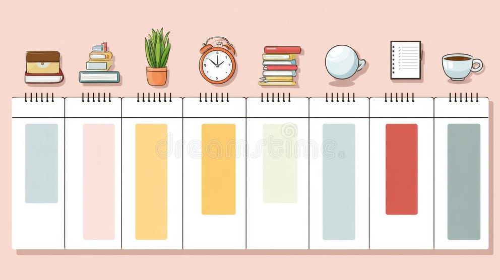 Daily Homework Planner Infographic for Students Showing Timeline Layout ...