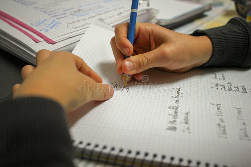 Homework after School for a Kid Stock Image - Image of schoolwork, book ...