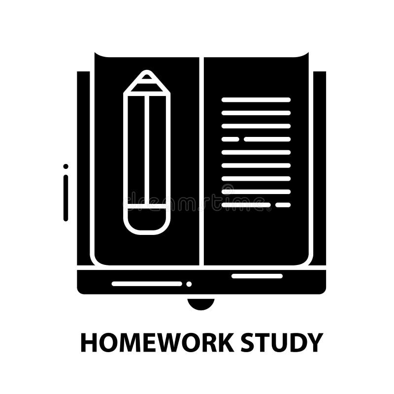 Homework Study School Icons Set, Flat Style Stock Illustration ...