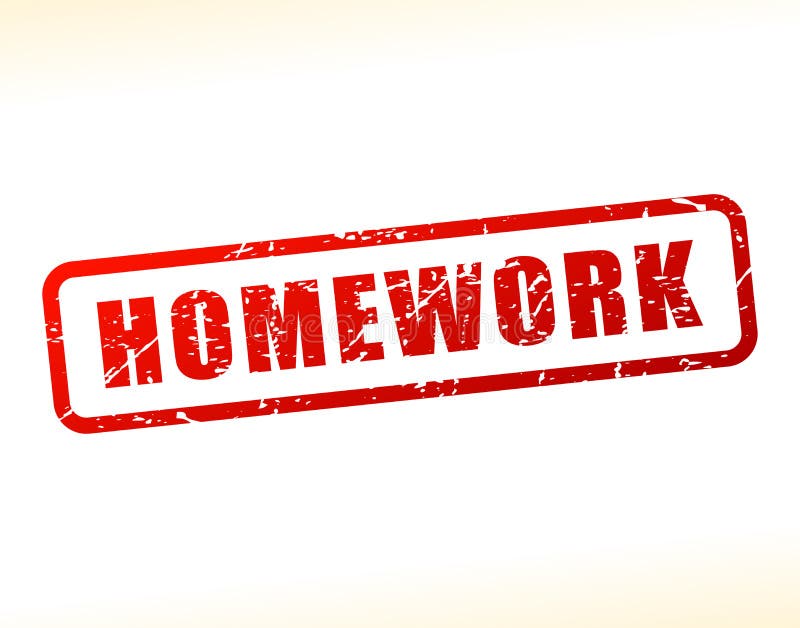 HOMEWORK Text Written on Red Vintage Stamp Stock Illustration ...