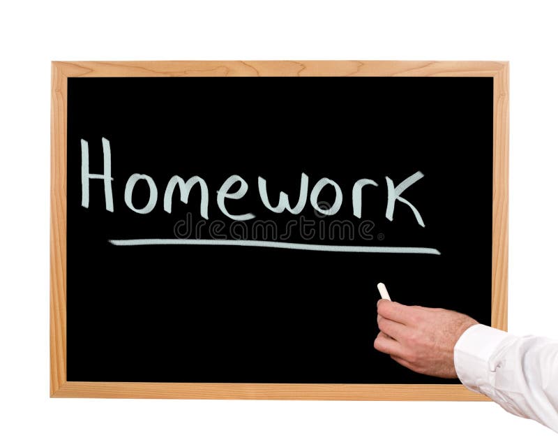 Homework Blackboard Hand Chalk Stock Photo - Image of warn, drawing ...