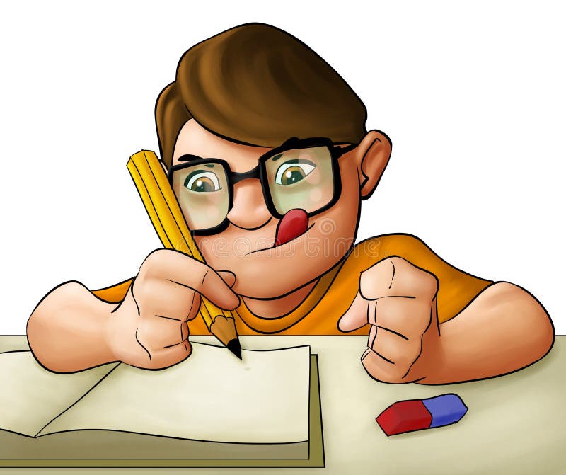 Too Much Homework Cartoon