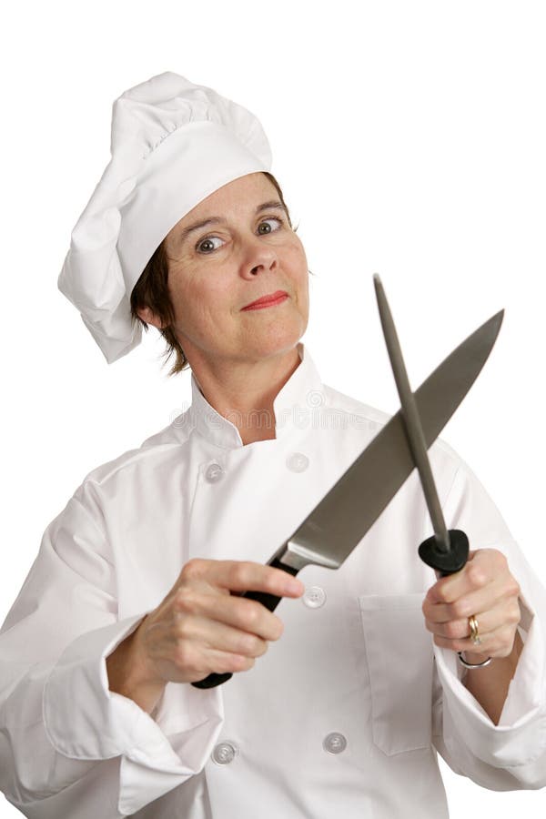 Funny Mean Mad Angry Cook Chef Isolated on White Stock Photo - Image of ...