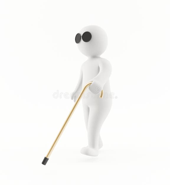 Homme 3D borgne illustration stock. Illustration du humain - 25069053