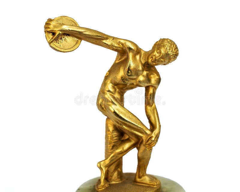 Vieille Statue De Marbre De Lanceur De Disque Olympique Image stock ...