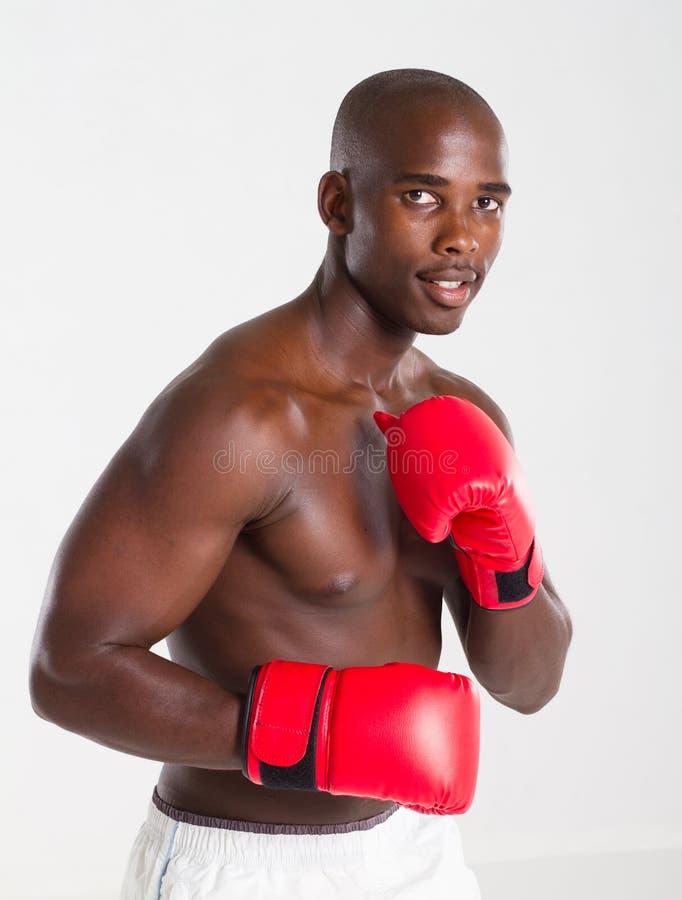 Boxeur D'Afro-américain De Yopung Photo stock - Image du gants ...