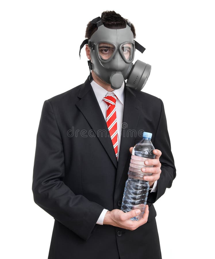 Homme avec un masque à gaz photo stock. Image du homme - 28916254