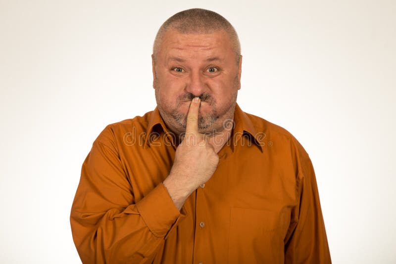 Homme Avec Un Geste De Chut Et Le Silence Image stock - Image du ...
