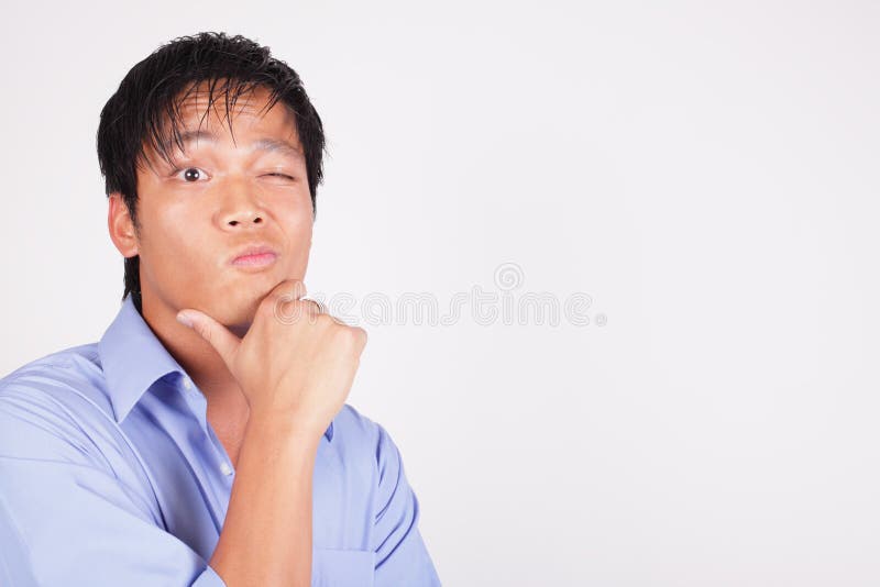 Homme Avec Une Expression Faciale Perplexe Photo stock - Image of ...