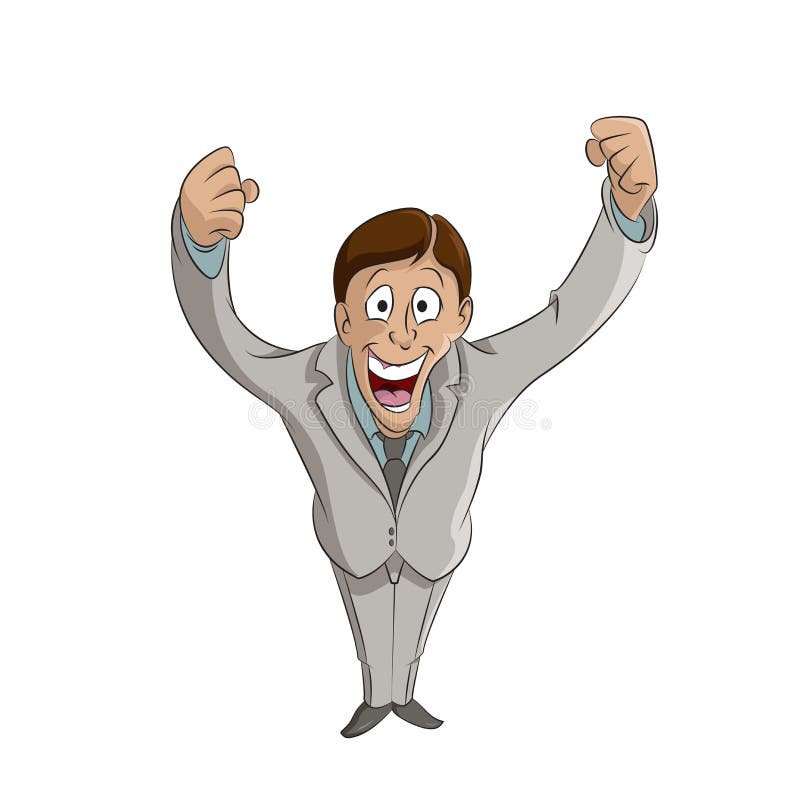 Homme chanceux illustration de vecteur. Illustration du illustrations ...