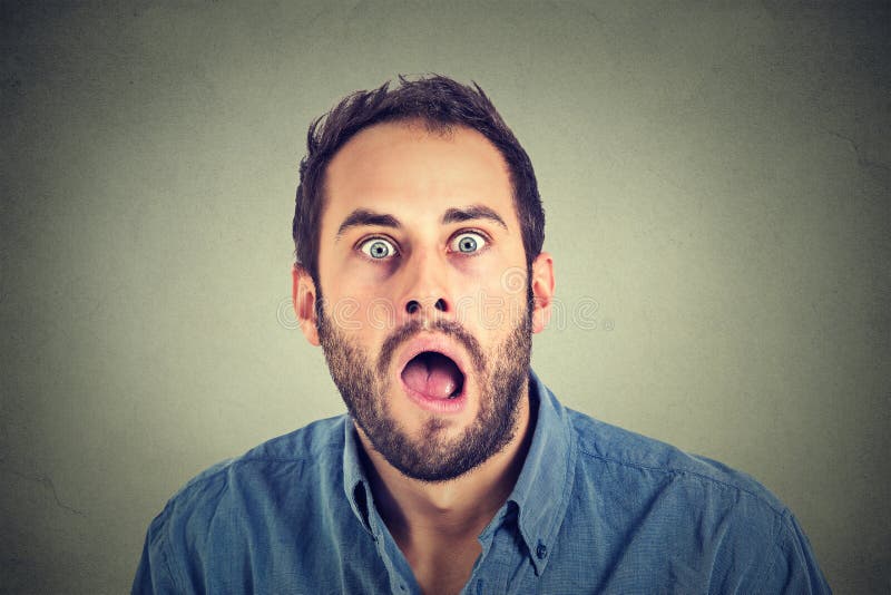 Homme Drôle Stupéfait Et Choqué Image stock - Image du type, grand ...