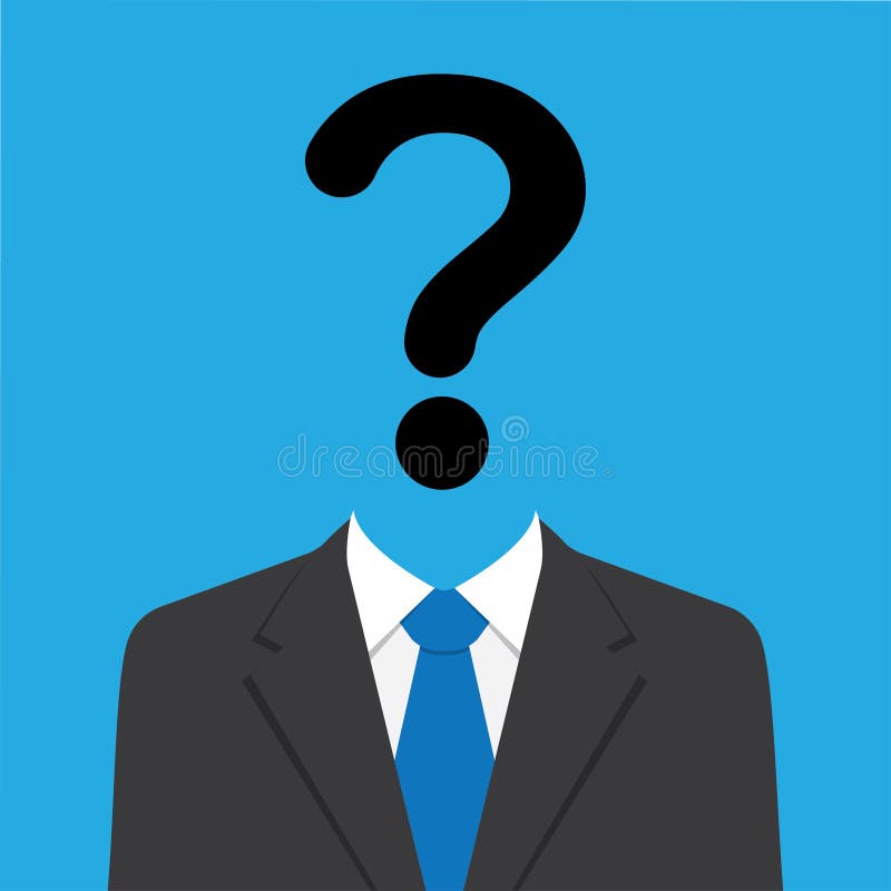 Homme D'affaires Avec La Tête De Point D'interrogation Illustration de ...