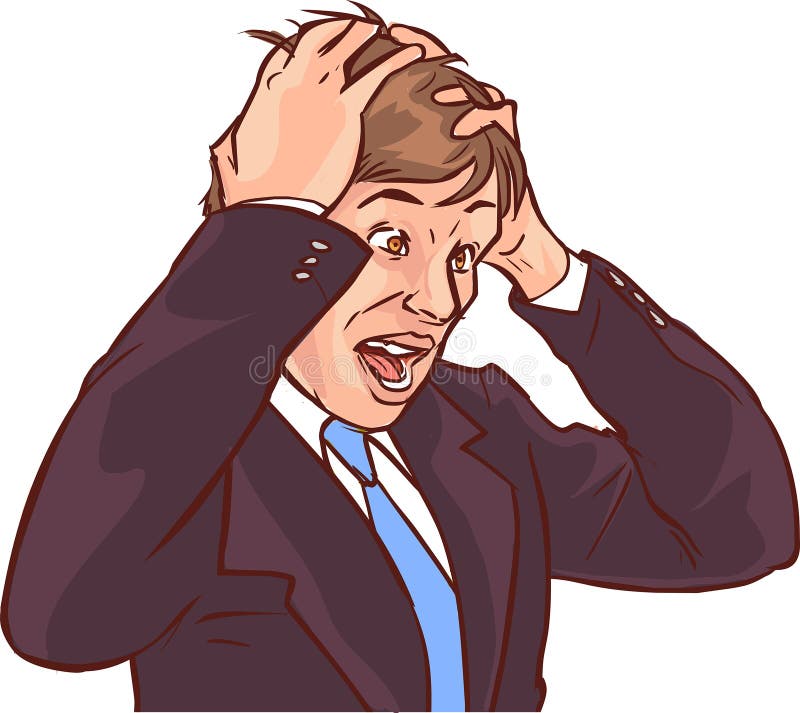 Homme D'affaires Confus Dans Des Lunettes Illustration D'art De Bruit ...