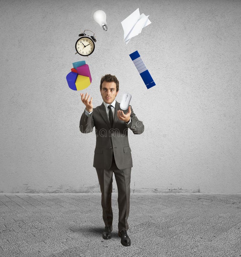 Homme D'affaires De Jongleur Photo stock - Image du génie, lumineux ...