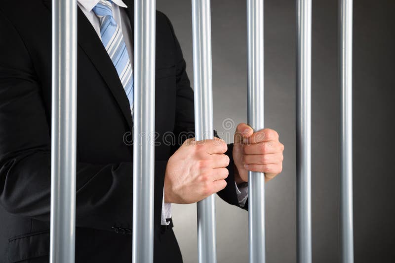 Prison d'homme d'affaires image stock. Image du personne - 10089281