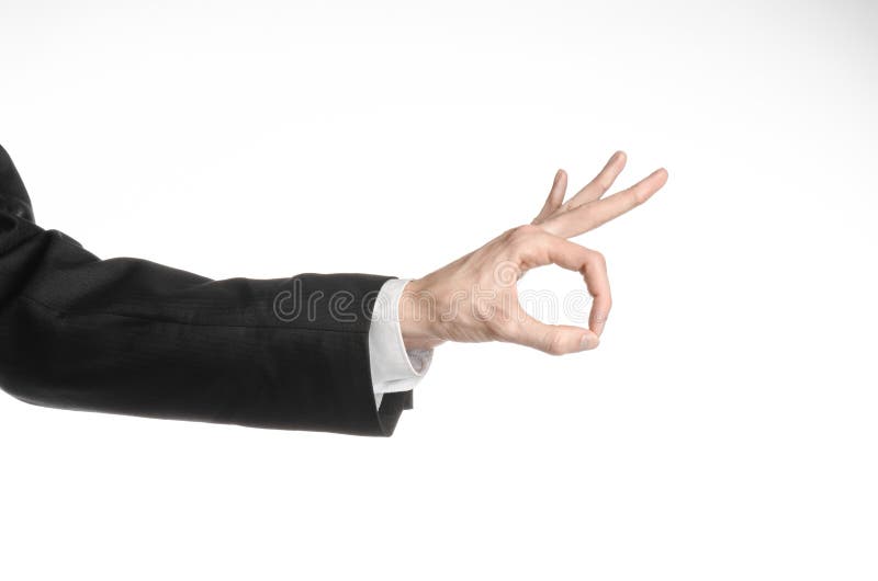 Homme Daffaires Et Sujet De Geste Un Homme Dans Un Costume Noir Avec