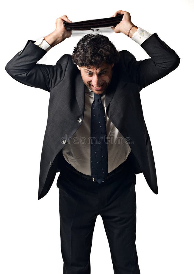 Homme d'affaires furieux photo stock. Image du hommes - 5232730