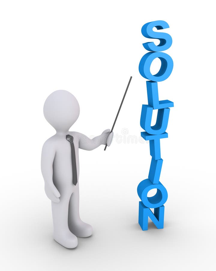 Mot De Solution Avec L'ampoule Illustration Stock - Illustration du ...