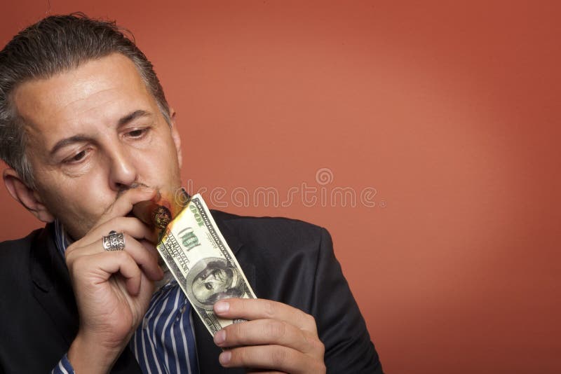 Homme d'affaires riche image stock. Image du cent, masculin - 61808631