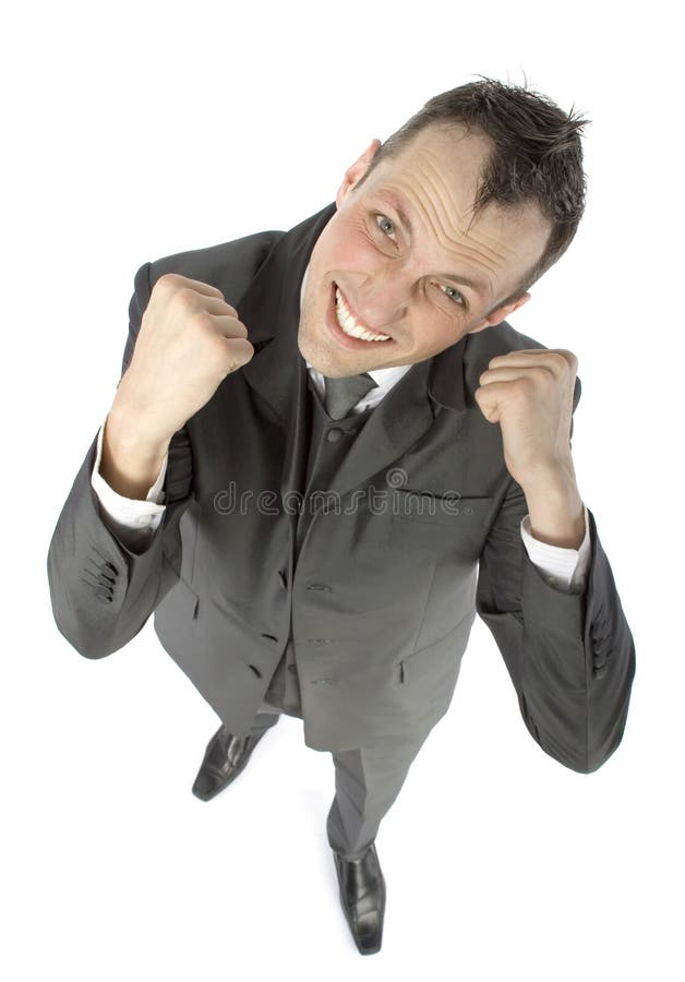 Homme d'affaires satisfait image stock. Image du accomplissement - 1084345