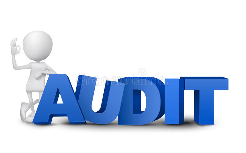 Homme 3d Montrant Le Signe Correct De Main Avec L'AUDIT Illustration de ...