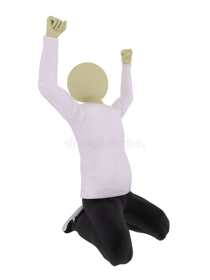 Homme Dans La Pose Victorieuse Image stock - Image du victoire, blanc ...
