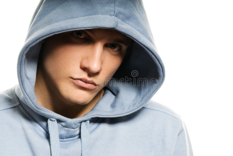 Homme dans un capot photo stock. Image du homme, frais - 6046820