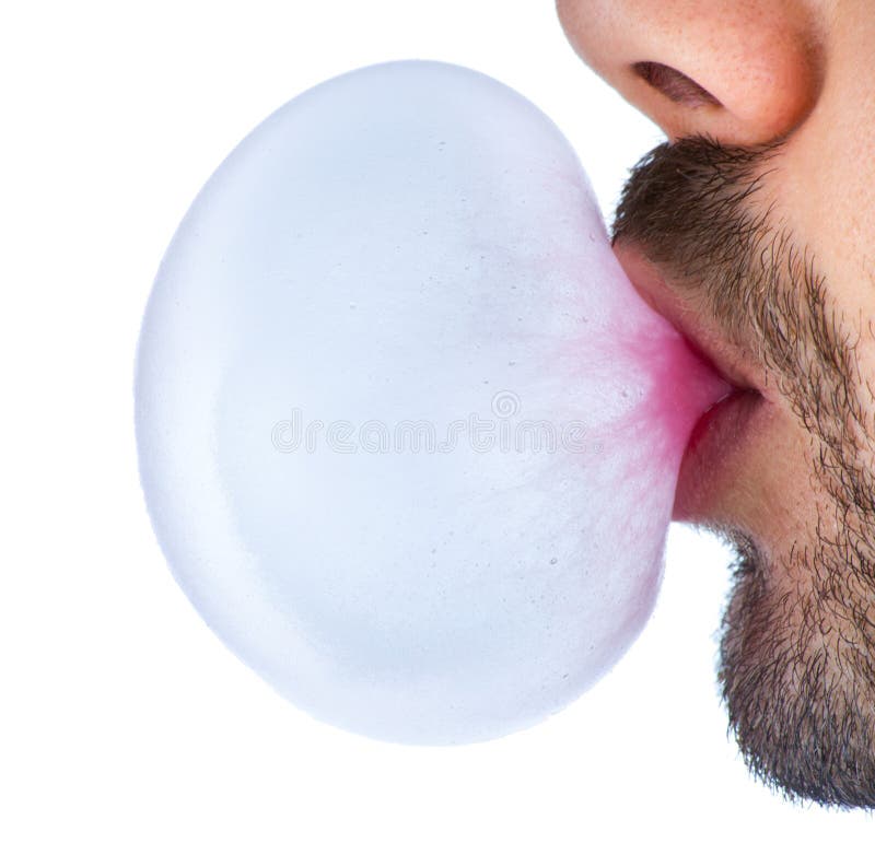 Homme Faisant La Bulle Avec Le Chewing-gum Image stock - Image du ...