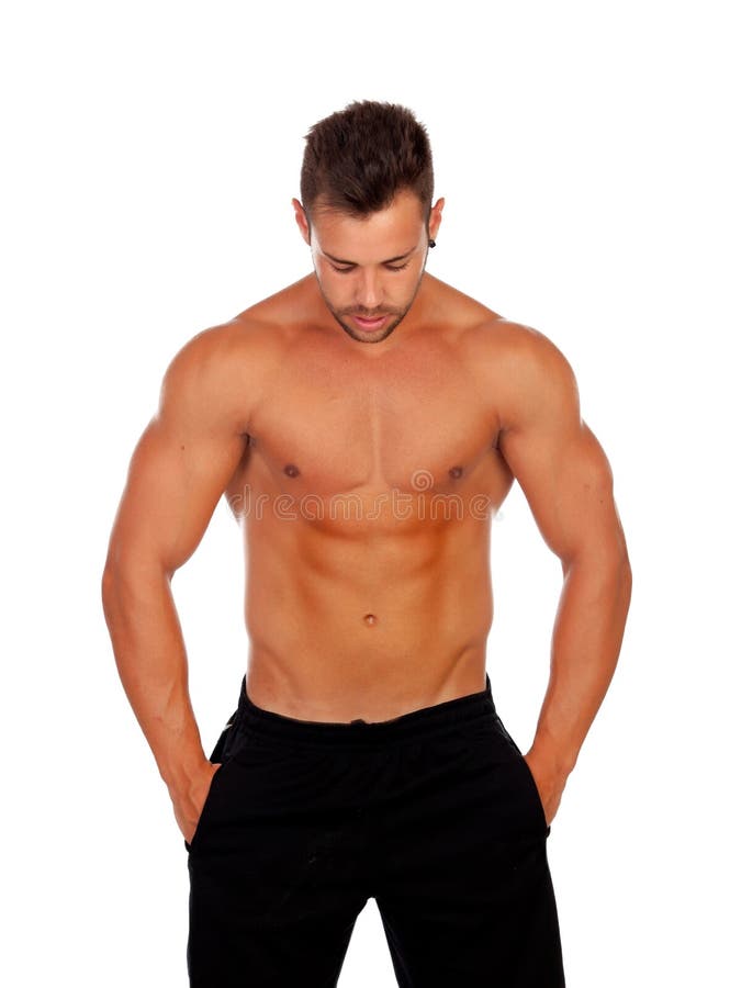 Homme fort disant correct photo stock. Image du fond - 33208288