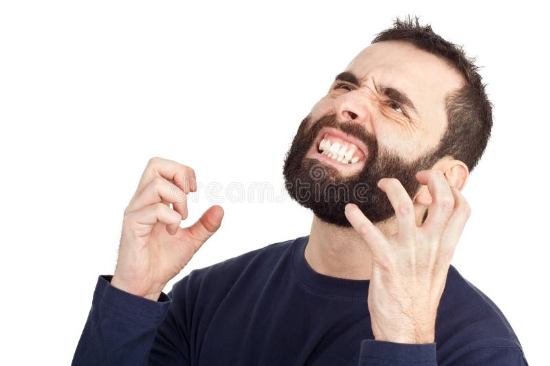 Homme furieux photo stock. Image du adulte, tête, énergique - 17535236